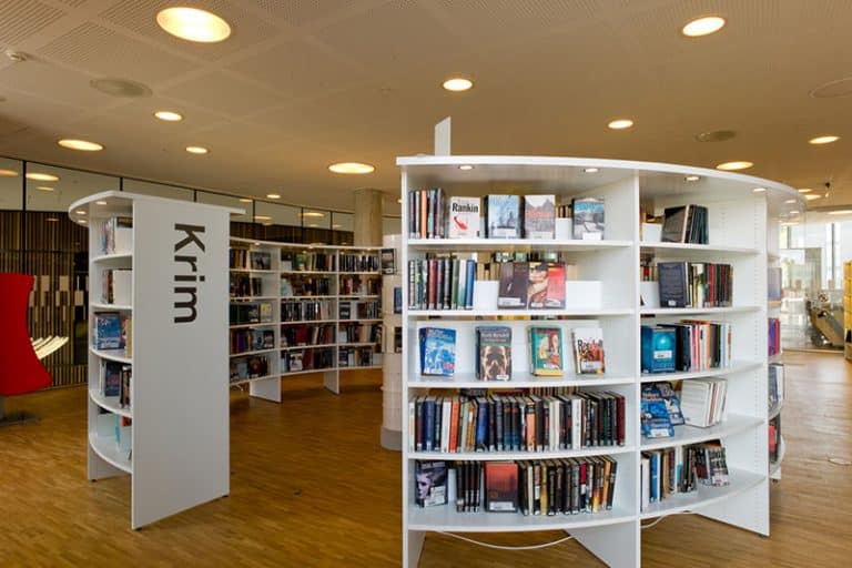 Frontline Shelving System with LED Lighting - BCI Libraries