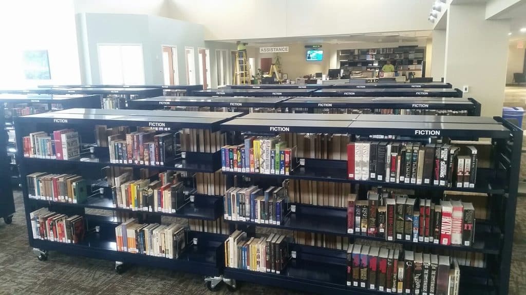 BCI - Mobile Steel Library Shelving by BCI Used at the Bay College ...